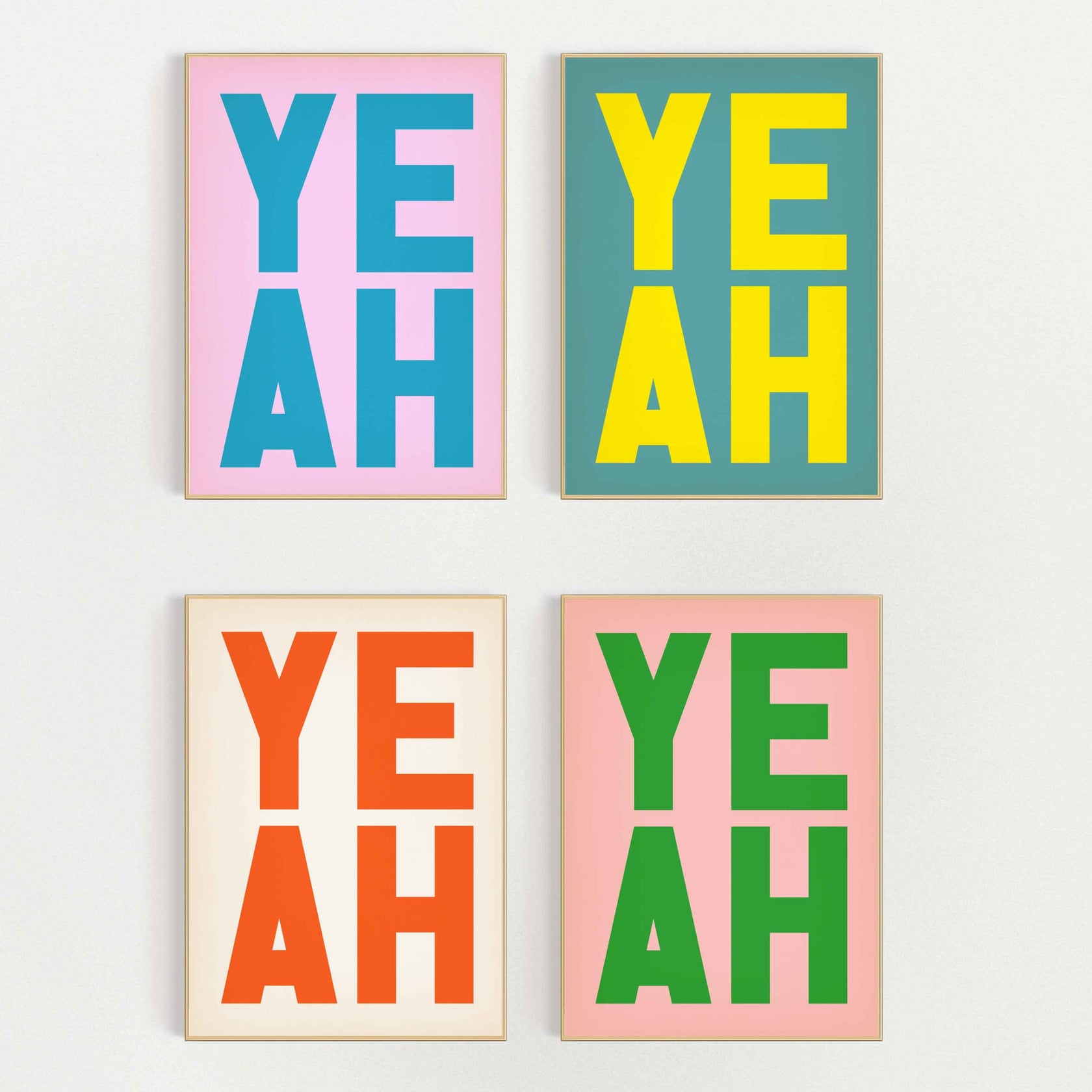 YEAH - Wall Art Print – burnt peach.