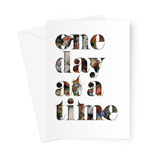 ONE DAY - POPPY Greeting Card – burnt peach.