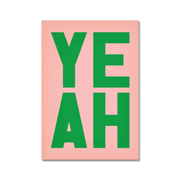 YEAH - Wall Art Print – burnt peach.